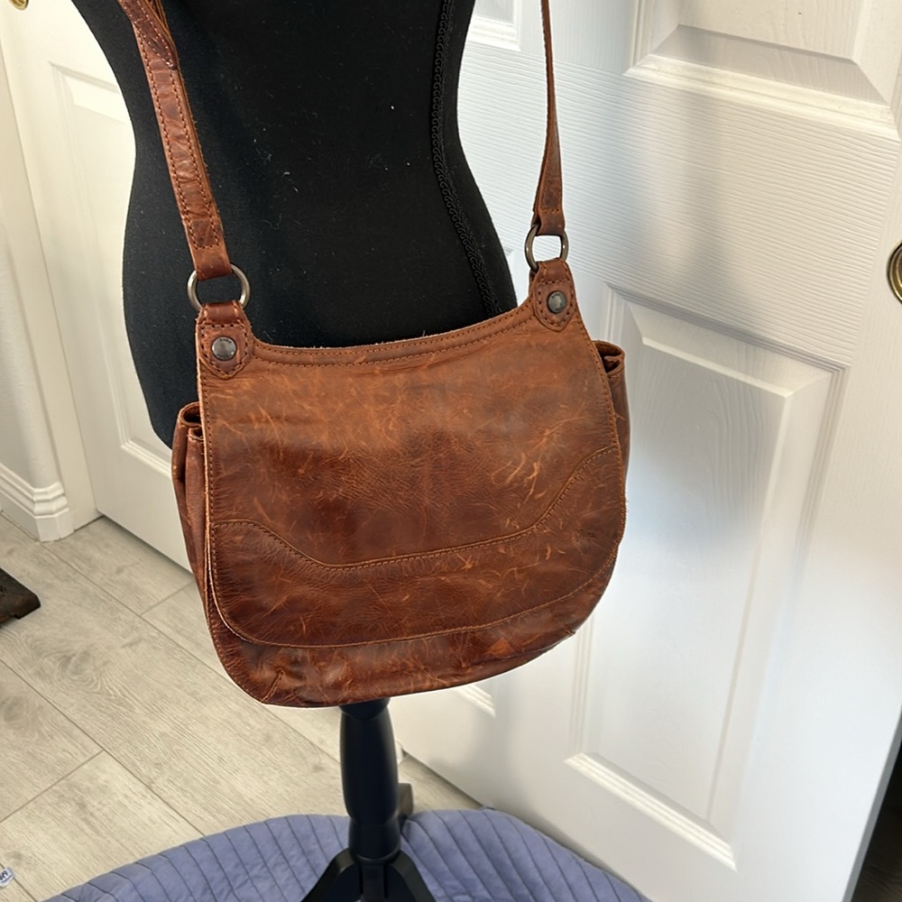 Beautiful Fossil Cognac Color Leather Shoulder/Messen… - Gem